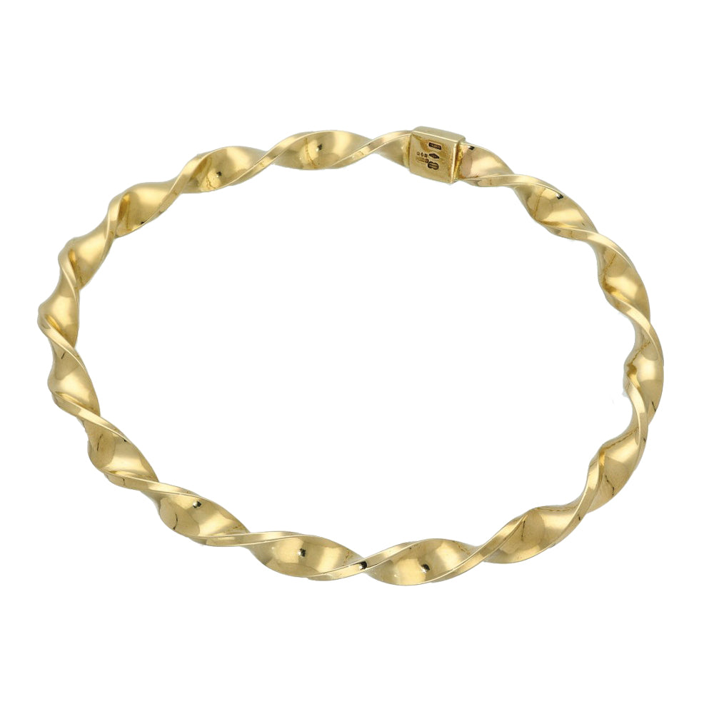 Pre-loved 9ct Yellow Gold Twist Bangle Bracelet | Brighton – GoldArts